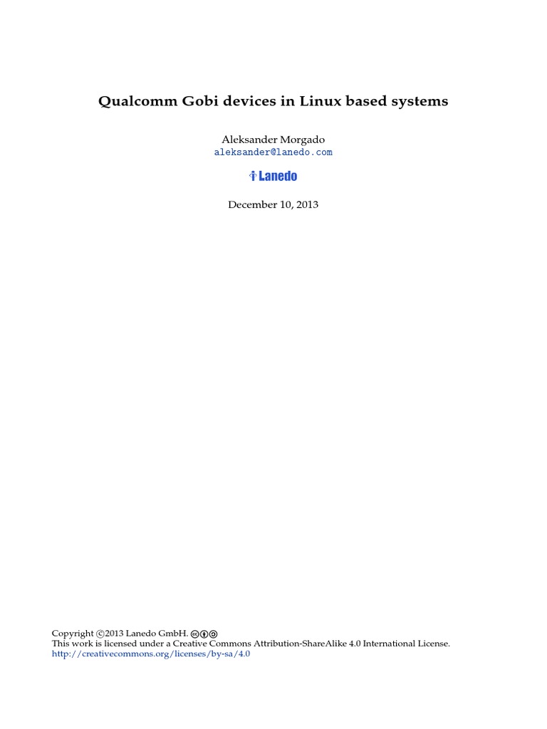 Qualcomm Gobi Devices On Linux | PDF | Device Driver | Kernel ...