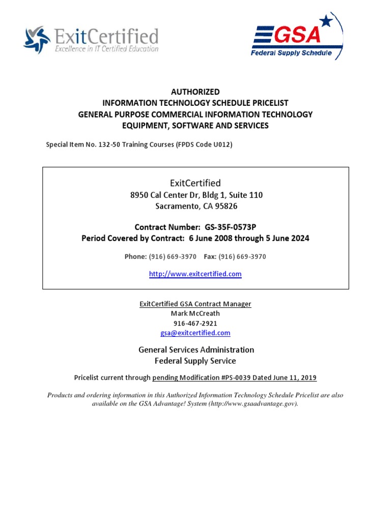 Information Technology Schedule Pricelist | PDF | General Services ...