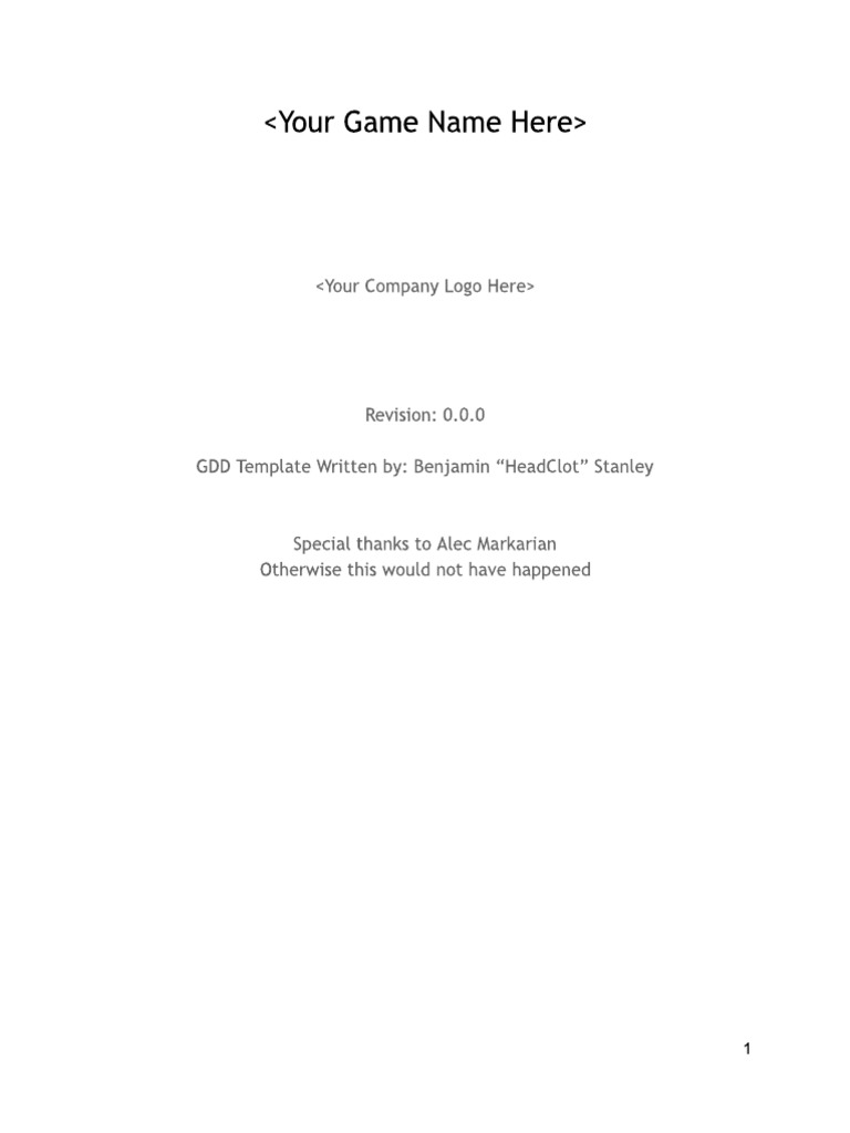 Game Templatea Strategy | PDF