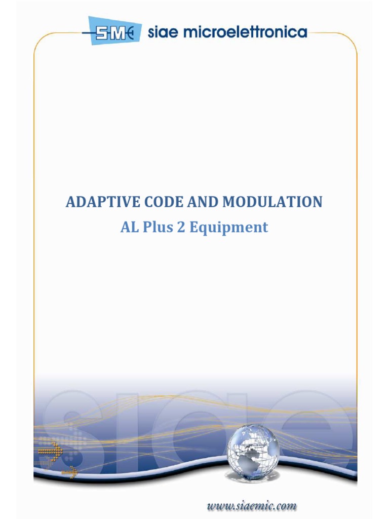 ALS - Adaptive Code Modulation On AL IDU Plus2 | PDF | Modulation ...