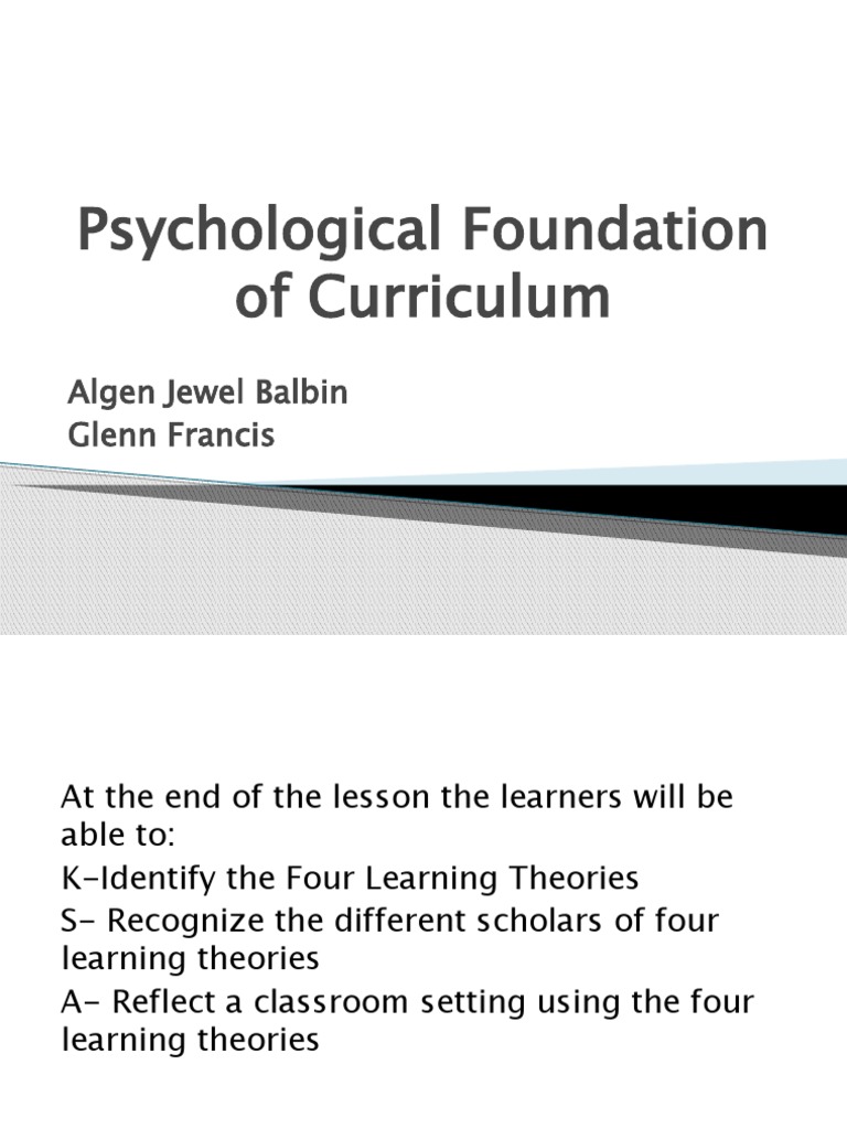 Psychological Foundation of Curriculum | PDF | Constructivism ...