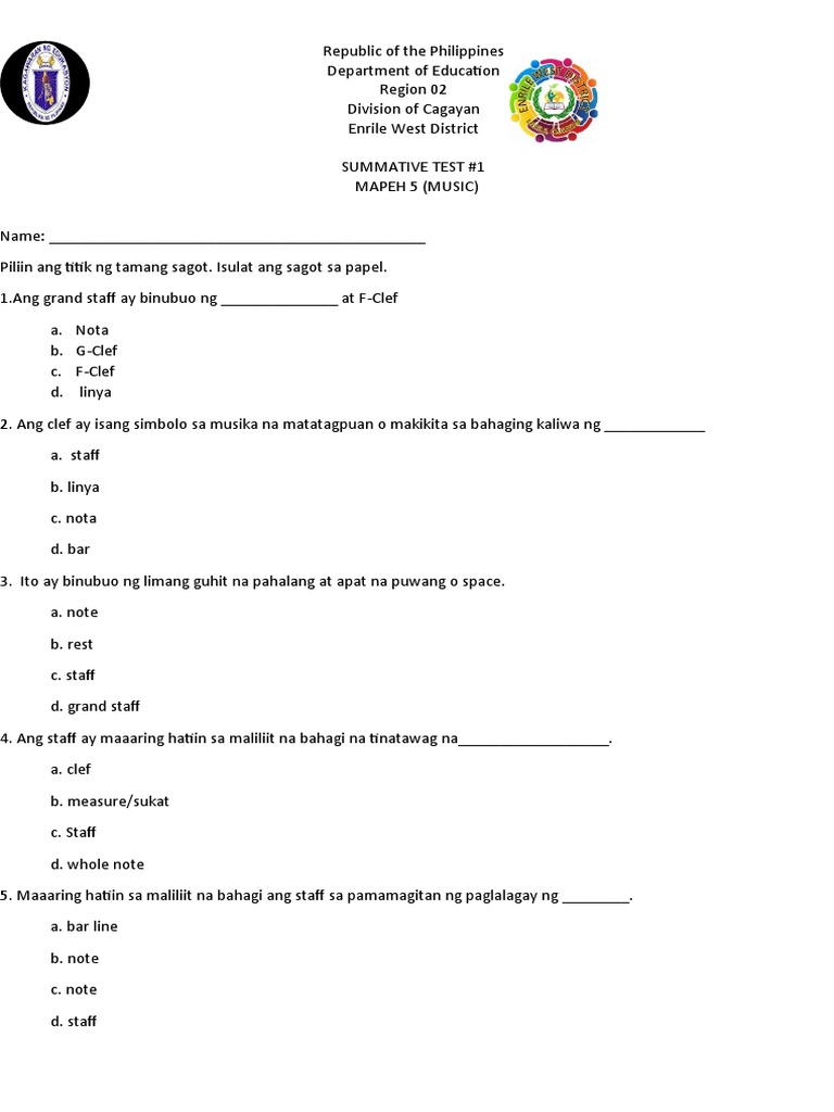 Summative Test Q2 Music | PDF