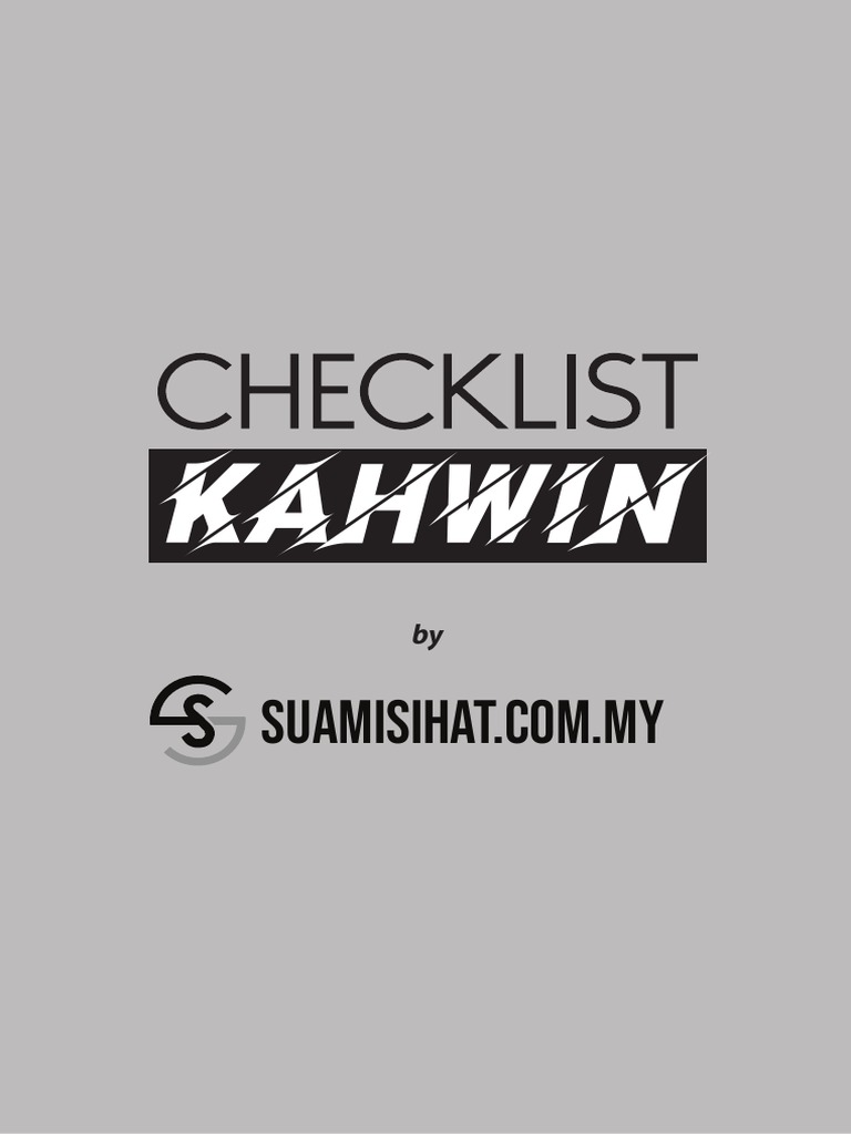 Checklist Kahwin PDF | PDF