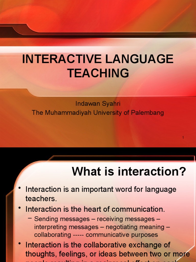 Interactive Language Teaching | PDF | Reading Comprehension | Teachers
