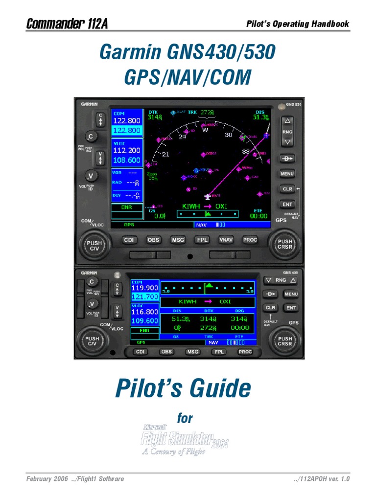 Pilot's Guide: Garmin GNS430/530 Gps/Nav/Com | PDF | Instrument Flight Rules | Aerospace