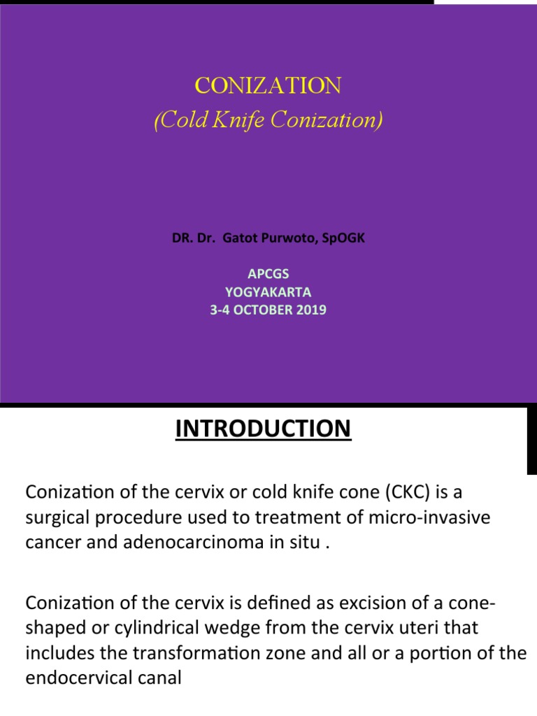 Cold Knife Conization Overview | PDF | Wellness | Science & Mathematics