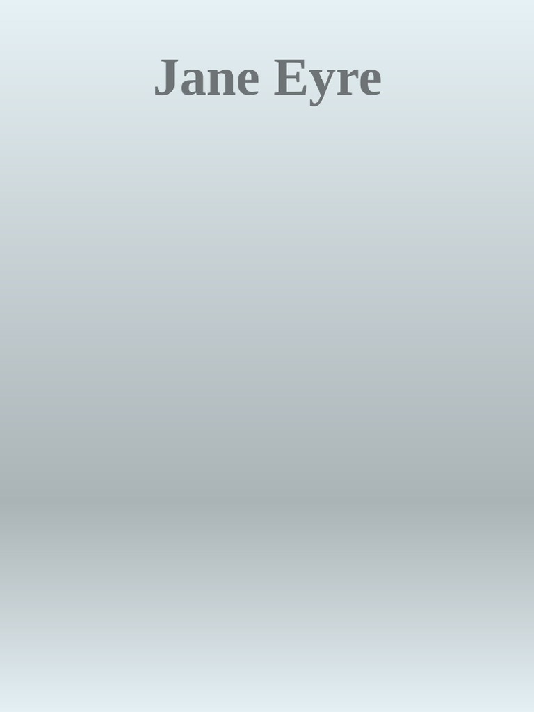 Jane Eyre eBook by Charlotte Bronte | PDF | Project Gutenberg | Jane Eyre