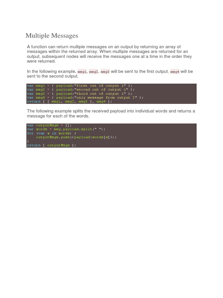 Multiple Messages: msg1 Payload msg2 Payload msg3 Payload msg4 Payload msg1 msg2 msg3 msg4 | PDF