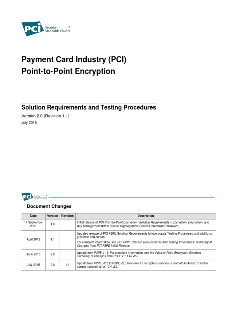 Payment Card Industry (PCI) Point-to-Point Encryption: Solution ...
