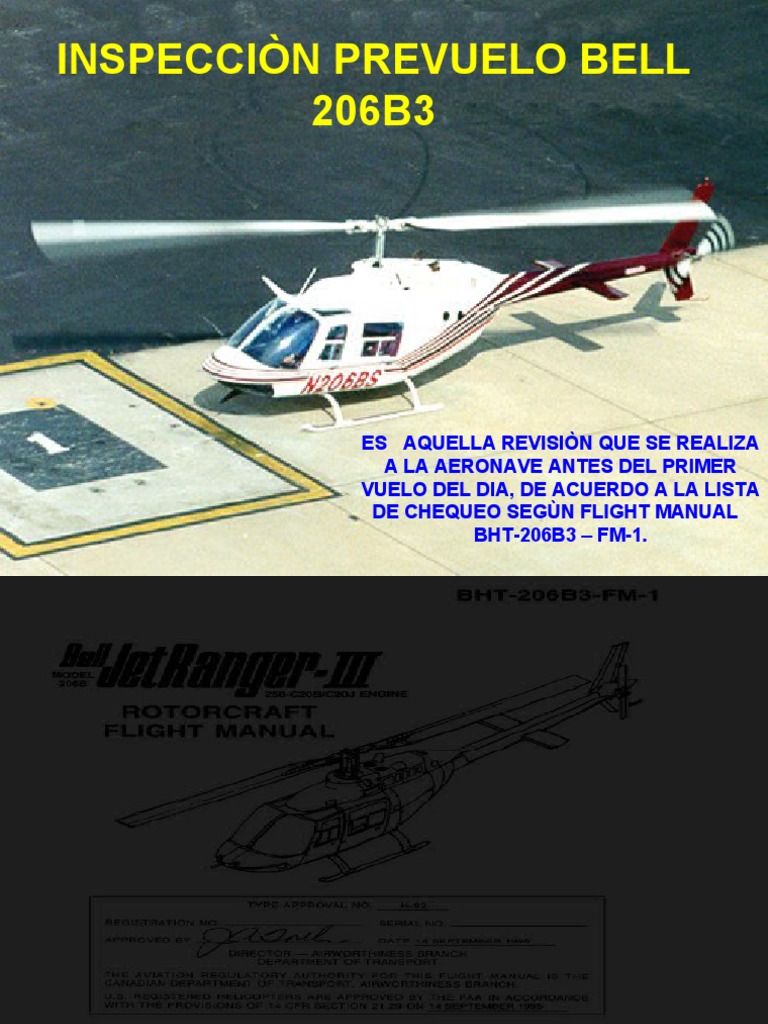 Prevuelo Bell 206b3 | PDF | Empenaje | Helicóptero