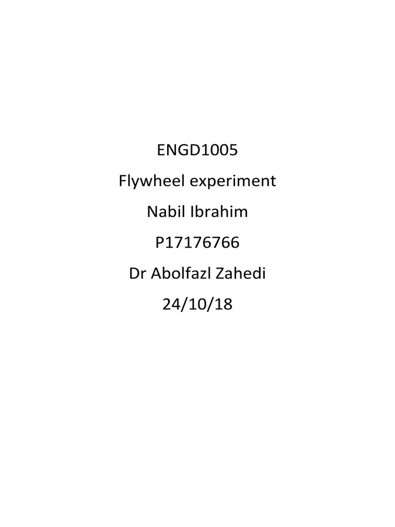 Flywheel Experiment | PDF | Observational Error | Experiment