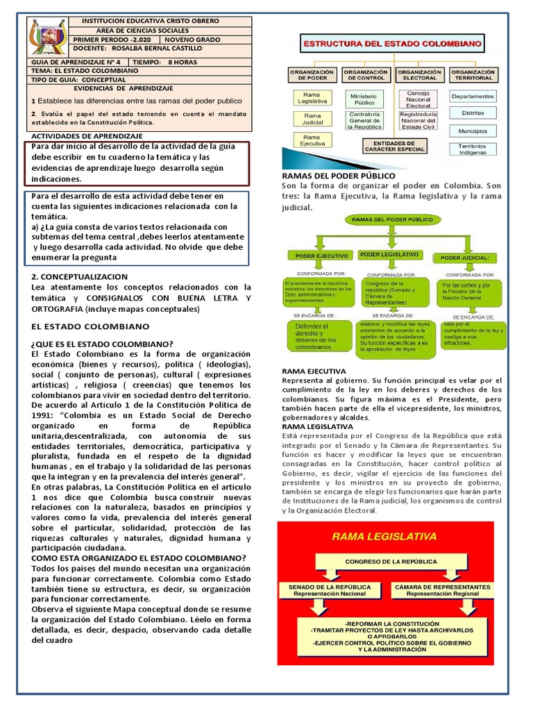 Ramas Del Poder Publico | PDF | Colombia | Ciencias Políticas
