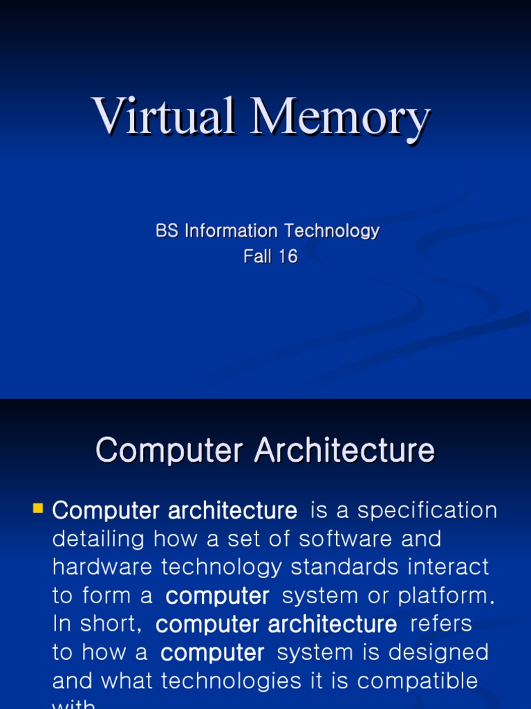 Virtual Memory | PDF | Computer Data Storage | Random Access Memory