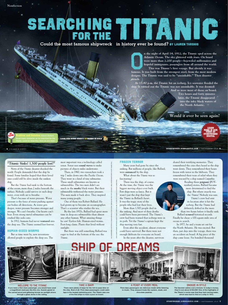 Searching For The Titanic | PDF | Sea | Deep Sea