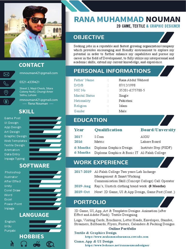 Nouman (CV-Designer) | PDF | Graphics | Graphic Design
