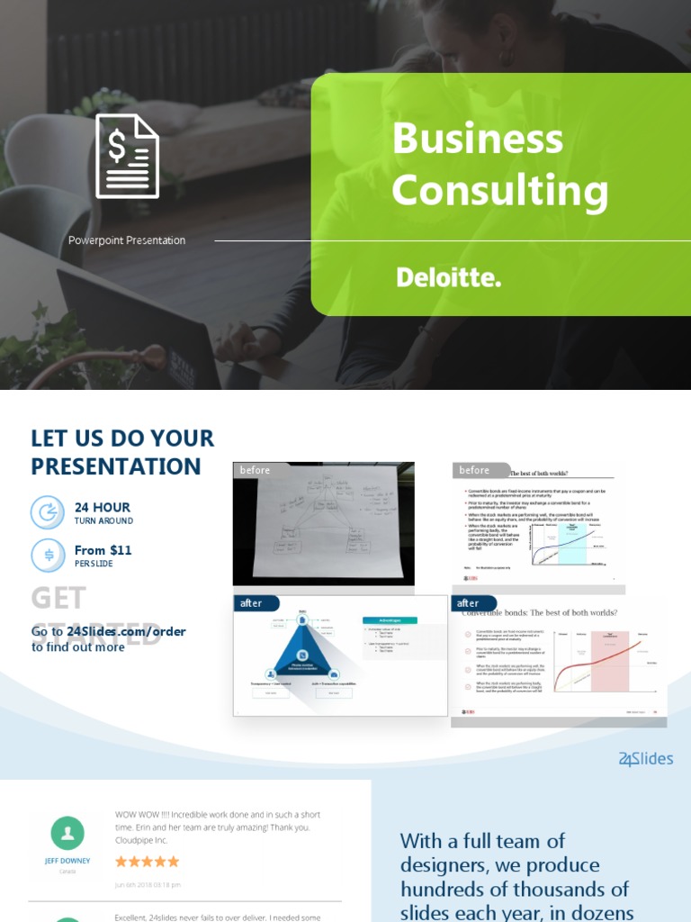 Powerpoint Template Creative Deloitte | PDF | Outsourcing | Business
