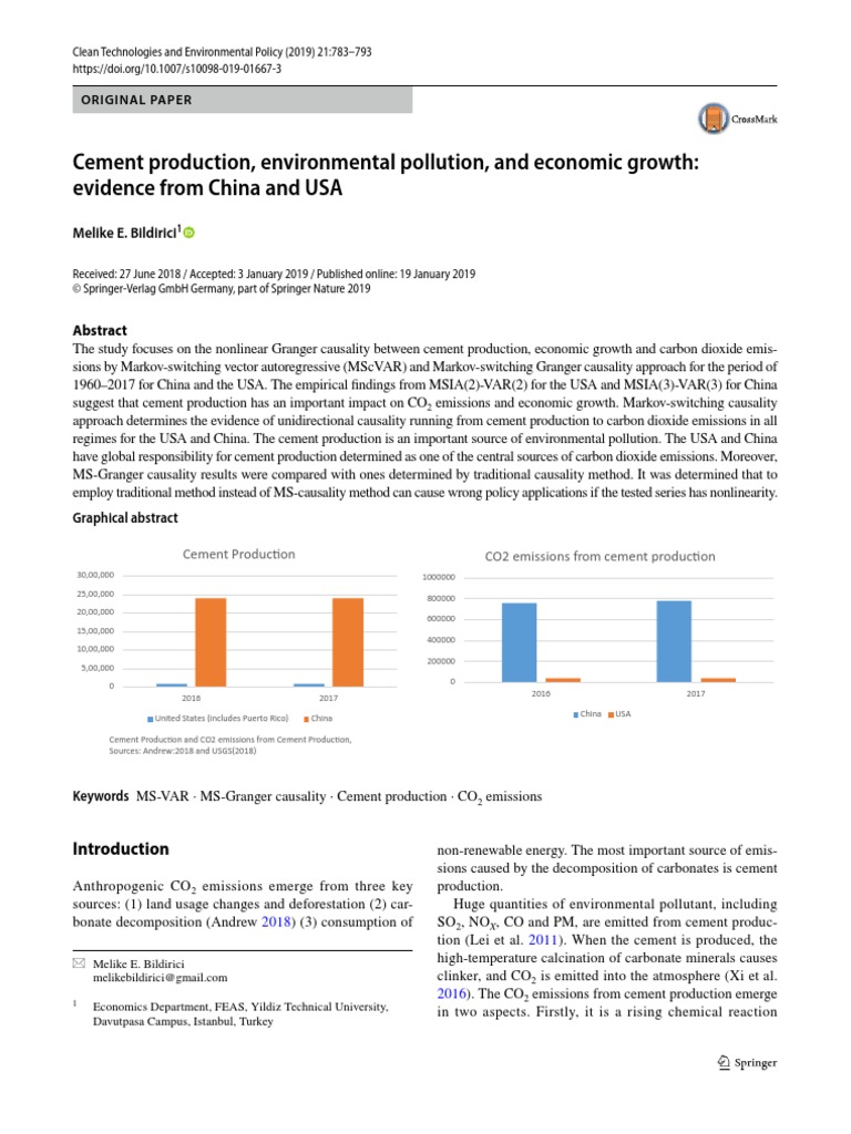 Cement Production, Environmental Pollution | PDF | Greenhouse Gas ...