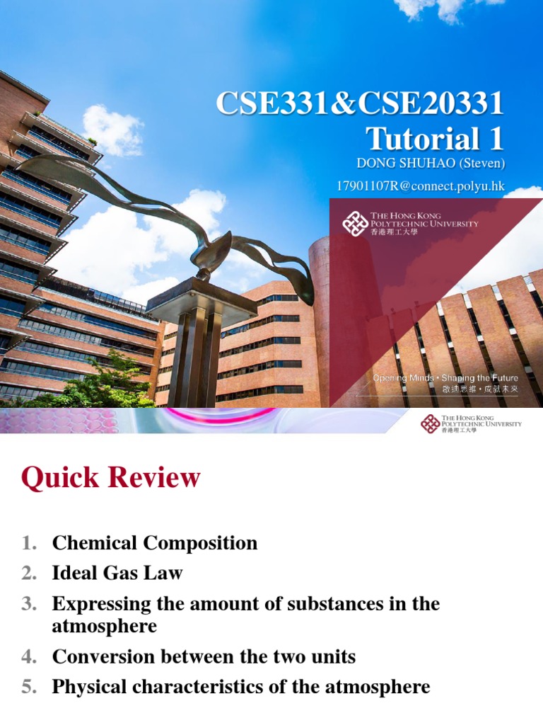 CSE331&CSE20331 Tutorial 1& Feedback | PDF | Ozone Depletion | Atmosphere