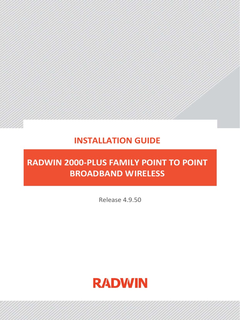 RADWIN 2000-Plus Installation Guide | PDF