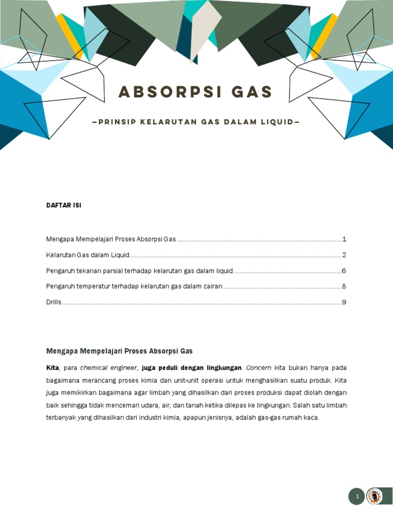 Modul 10 - Pengantar Absorpsi Gas-Liquid | PDF | Kajian Bahasa Asing ...