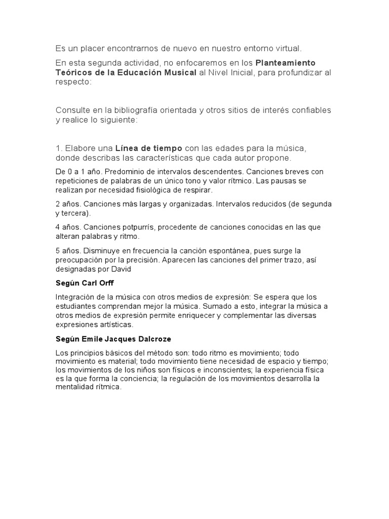 Tarea 2 Educacion Musical | PDF | Ritmo | Entretenimiento (general)