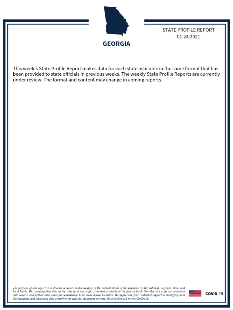 Georgia State Profile Report 20210124 Public | PDF | United States ...