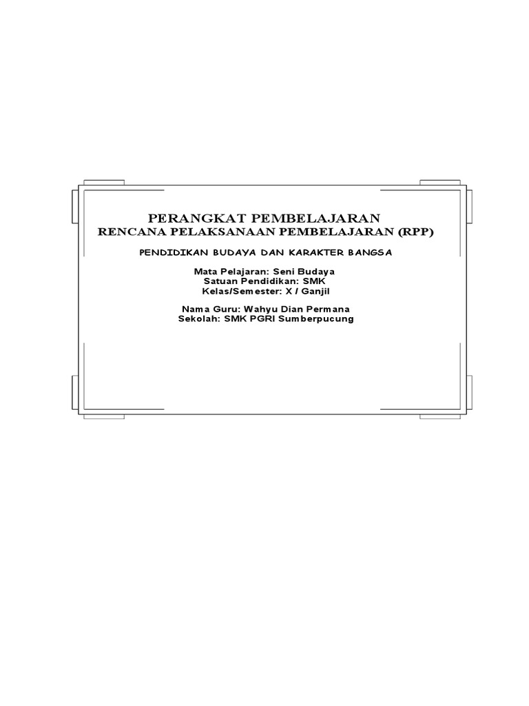 RPP SBK X Ganjil | PDF