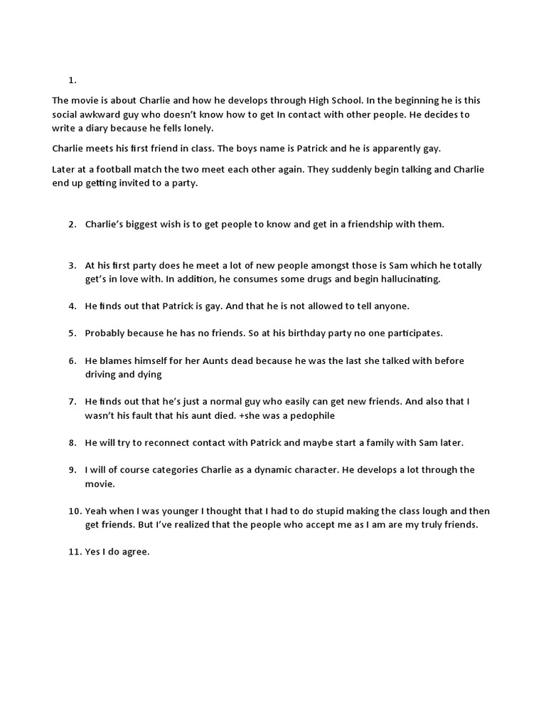 The Perks of Being A Wallflower | PDF