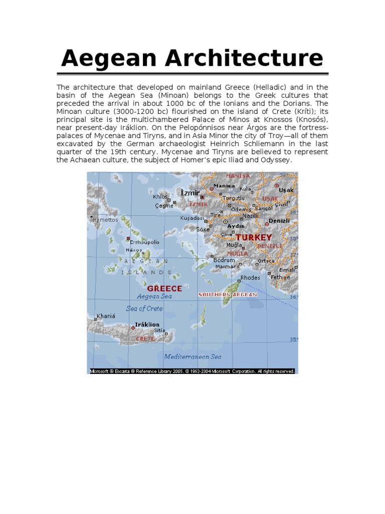 Aegean Architecture | Mycenaean Greece | Achilles