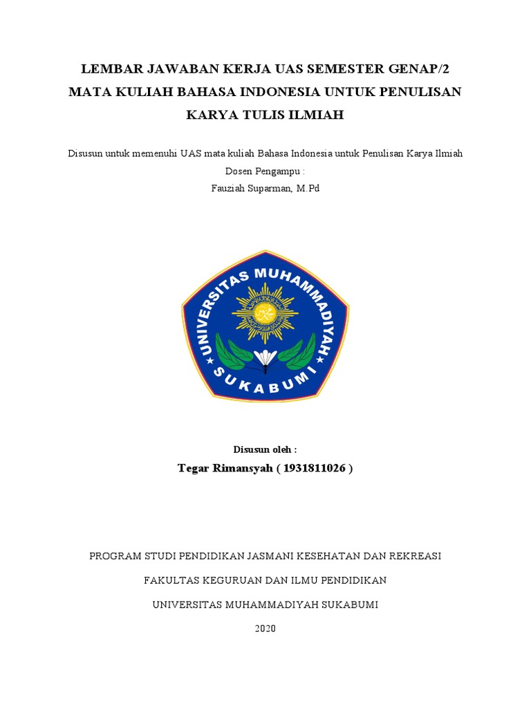 LJK UAS Bahasa Indonesia | PDF