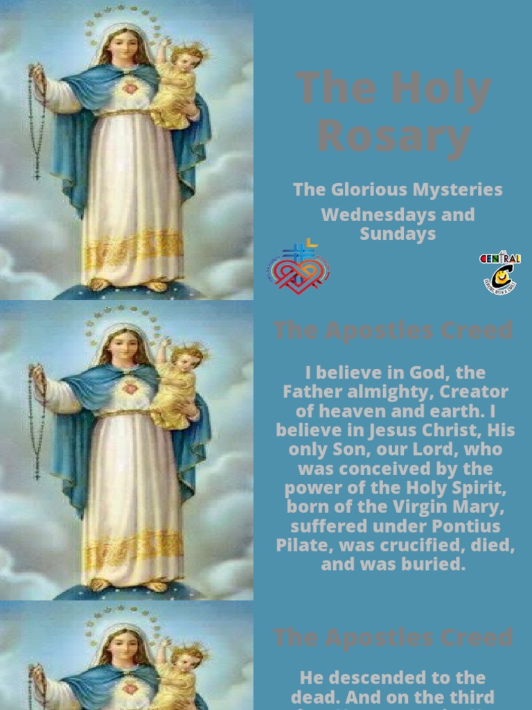 Glorious Mysteries of the Rosary Guide | PDF | Lord's Prayer | Rosary