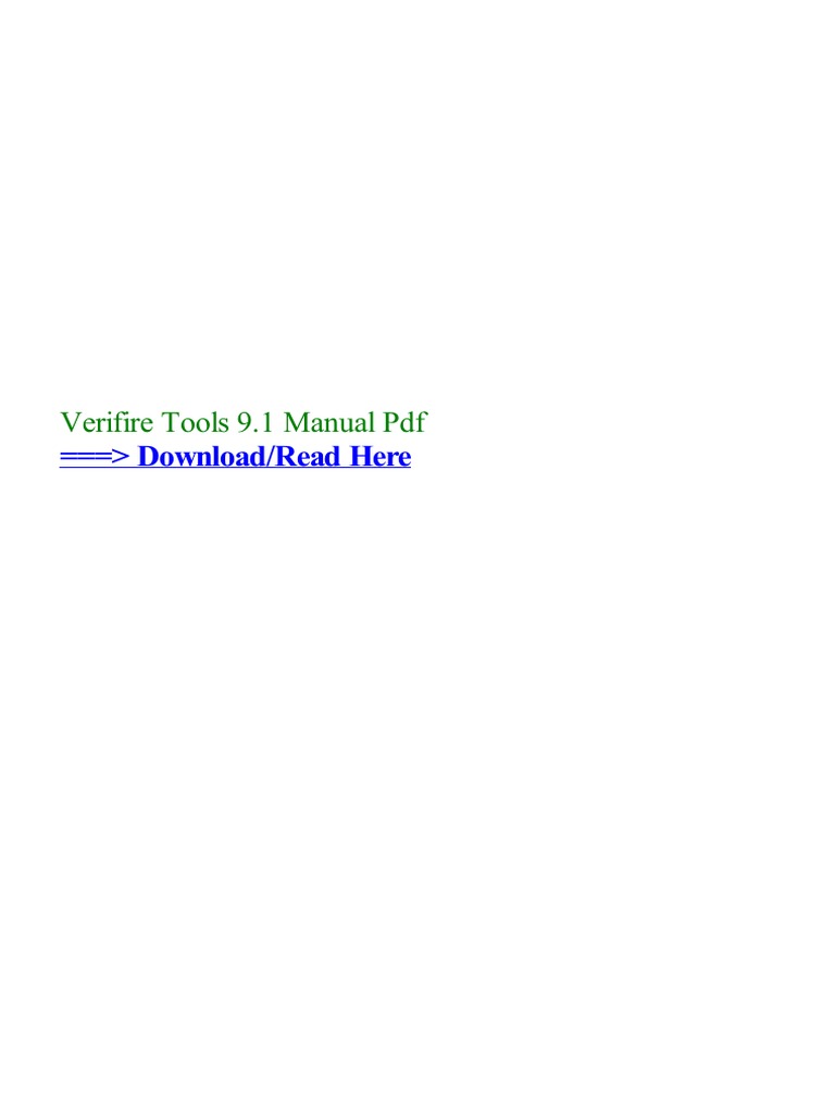 Verifire Tools 9.1 Manual PDF | PDF | Computing | Software