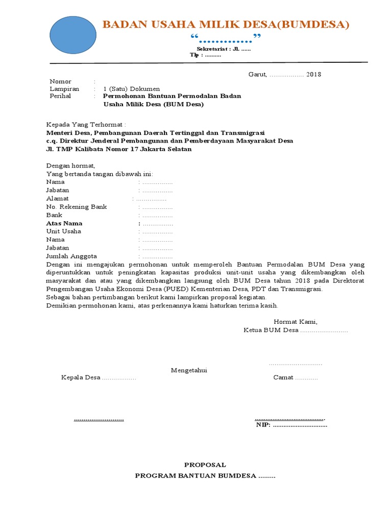 PROPOSAL Bumdesa | PDF