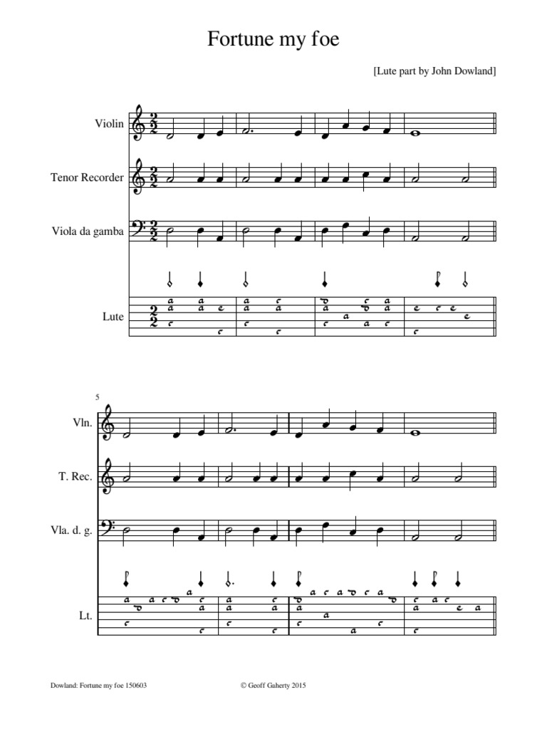 Fortune - My - Foe Score and Parts | PDF | Classical Music | Music ...
