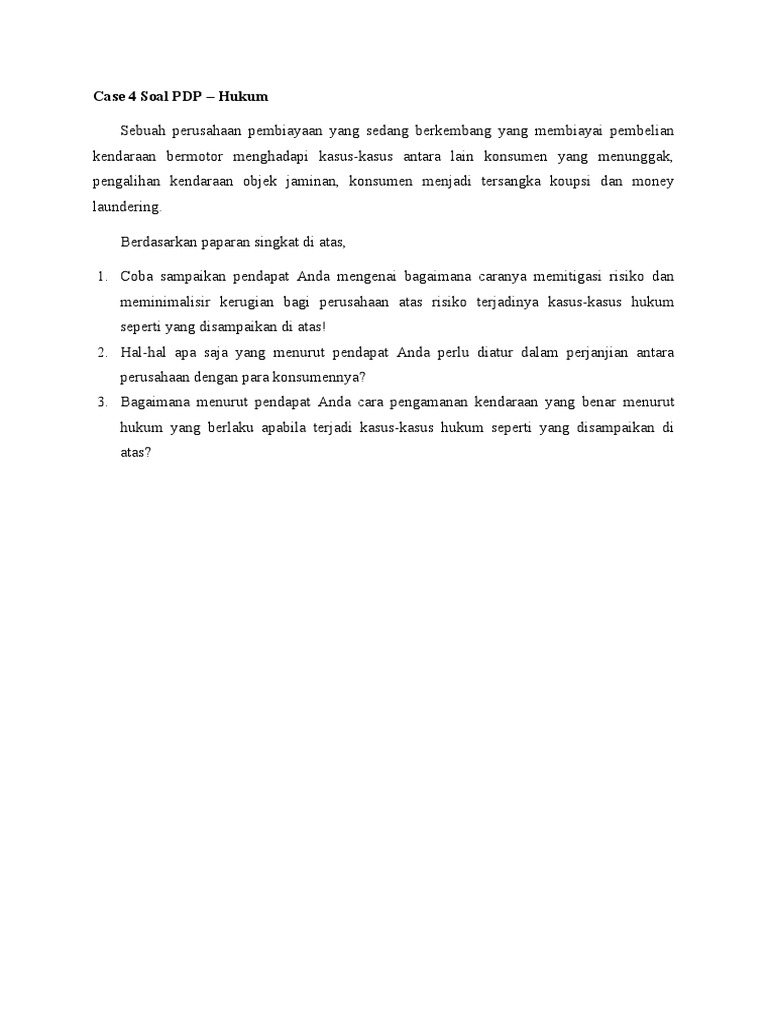 Case 4 Soal PDP | PDF