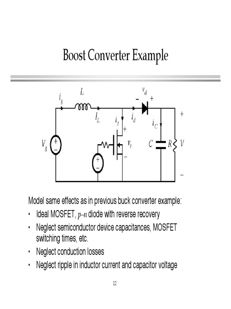 2.2.4 Boost Converter Example | PDF | Capacitor | Diode
