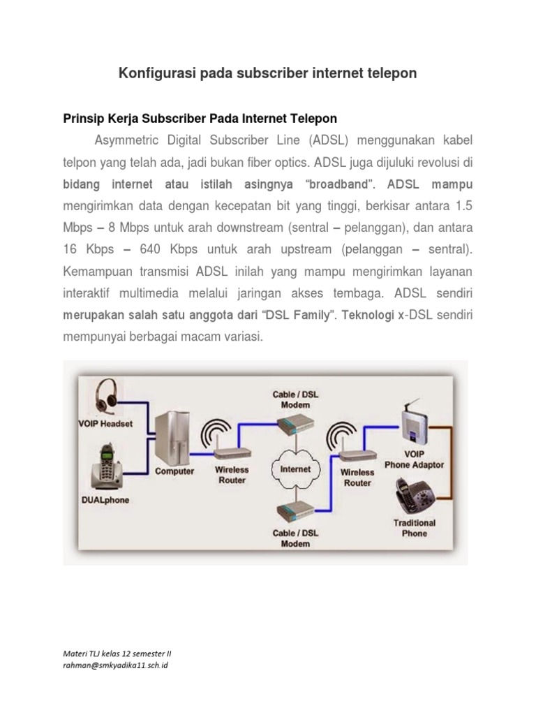 Konfigurasi Pada Subscriber Internet Telepon | PDF