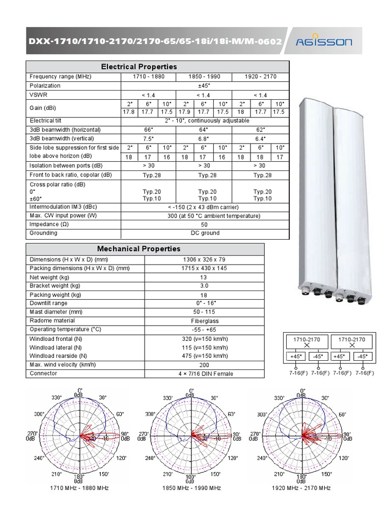 Agisson Antenna Specifications Overview | PDF | Decibel ...