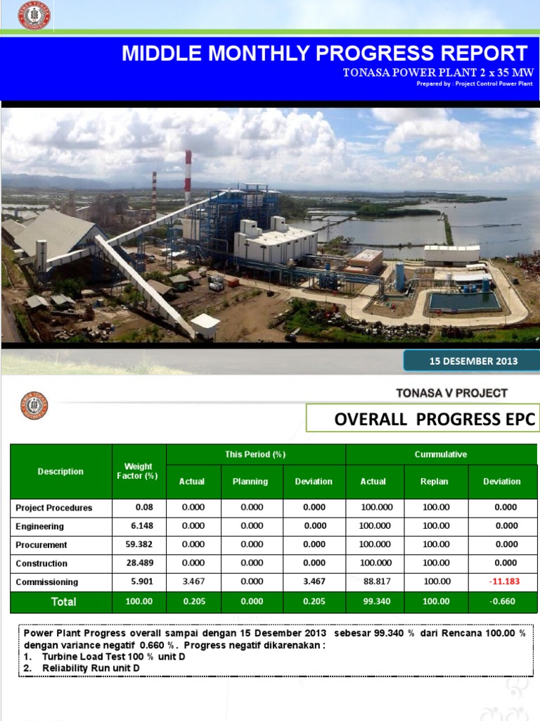 Progress Power Plant Per 15 Desember 2013 | PDF | Power Station ...
