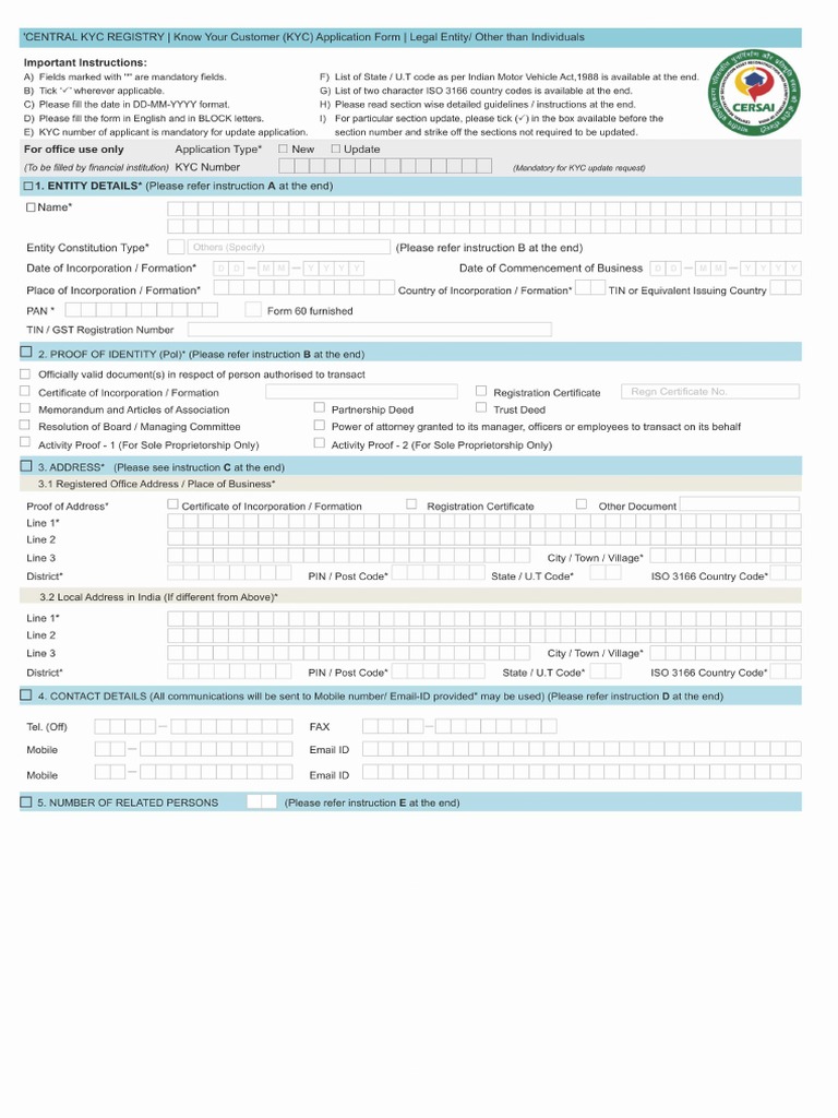 KYC Template Legal Entity 1.1 | PDF