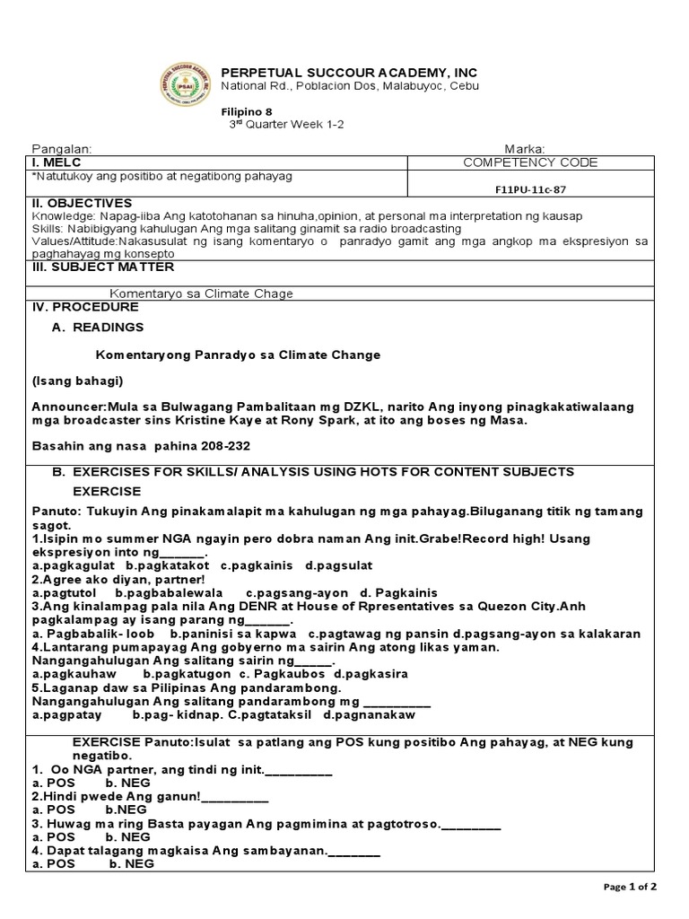 Q2 Ap 10 Week 3-4 | PDF