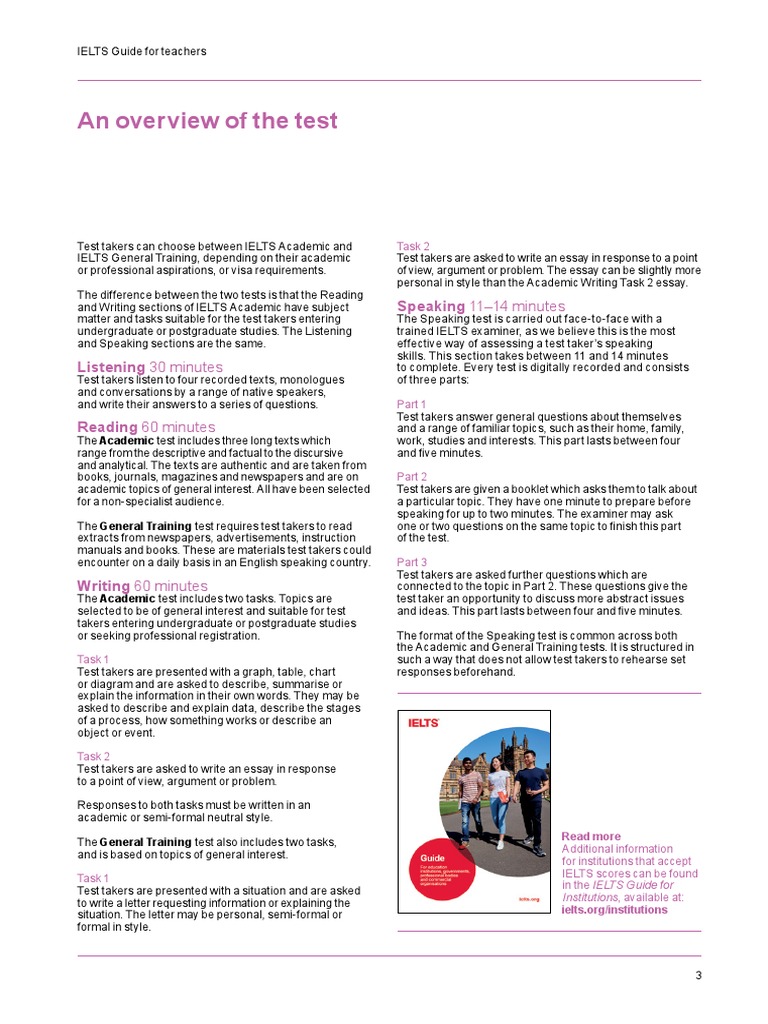 IELTS Overview | PDF | International English Language Testing System ...