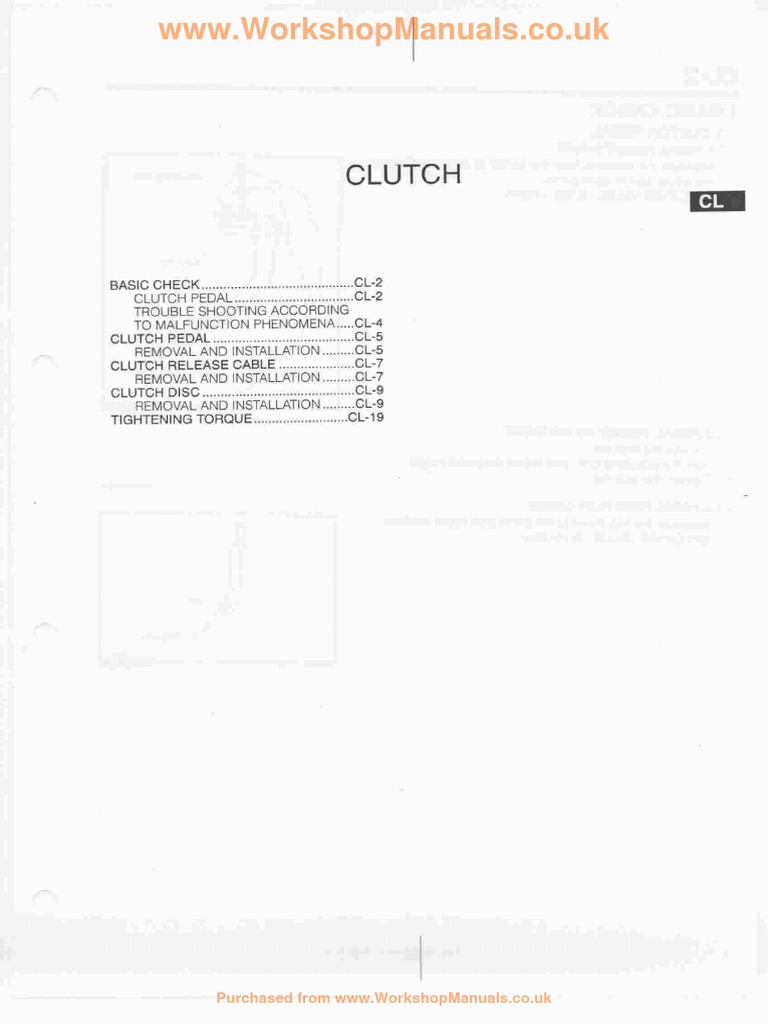 Section CL - Clutch NoRestriction (YRV) | PDF | Home & Garden