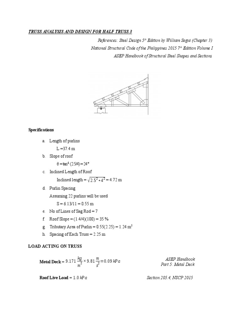 Half truss 3D analysis design | PDF | Truss | Screw