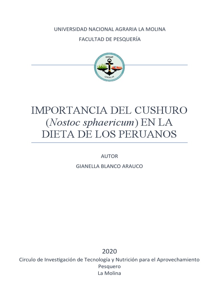 Importancia Del Cushuro en La Dieta de Los Peruanos | PDF | Calcio ...