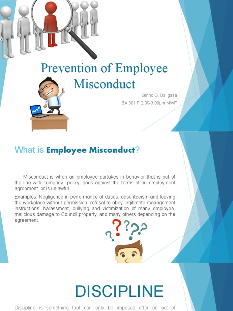 Prevention of Employee Misconduct | PDF