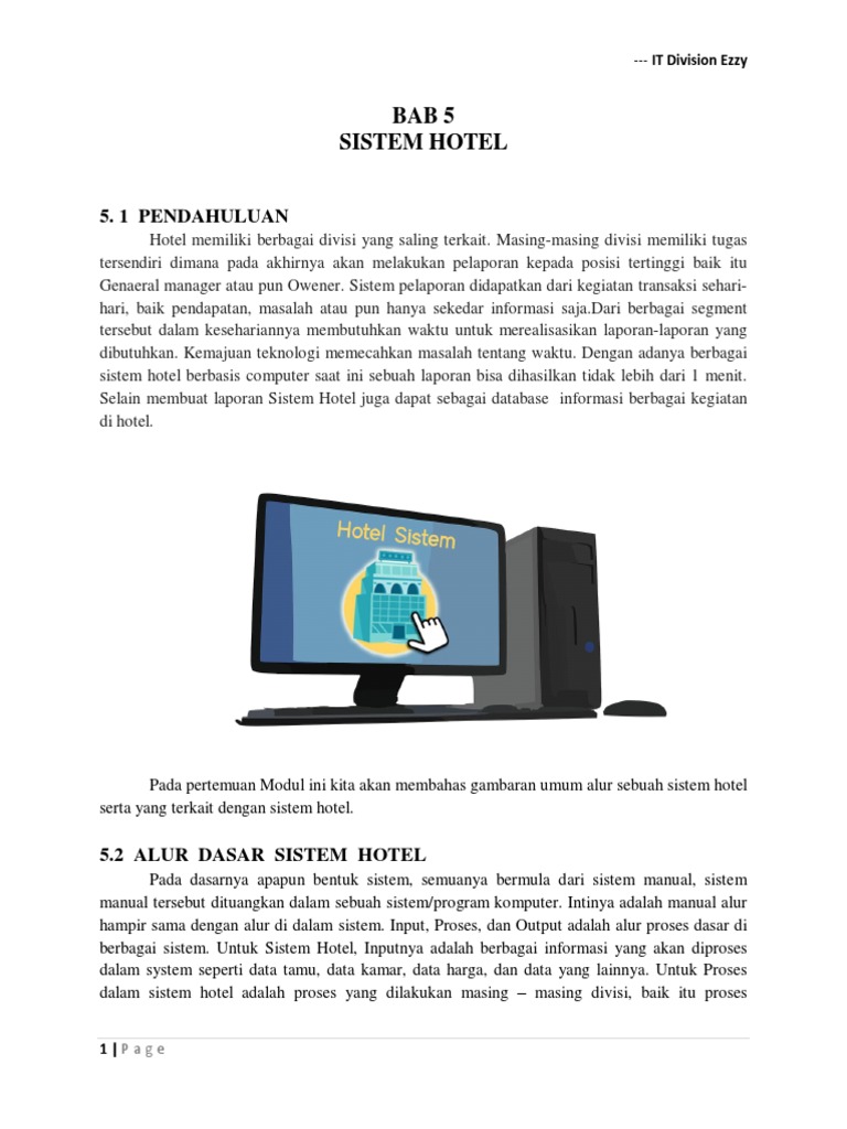 Sistem Opera Hotel 2020 | PDF