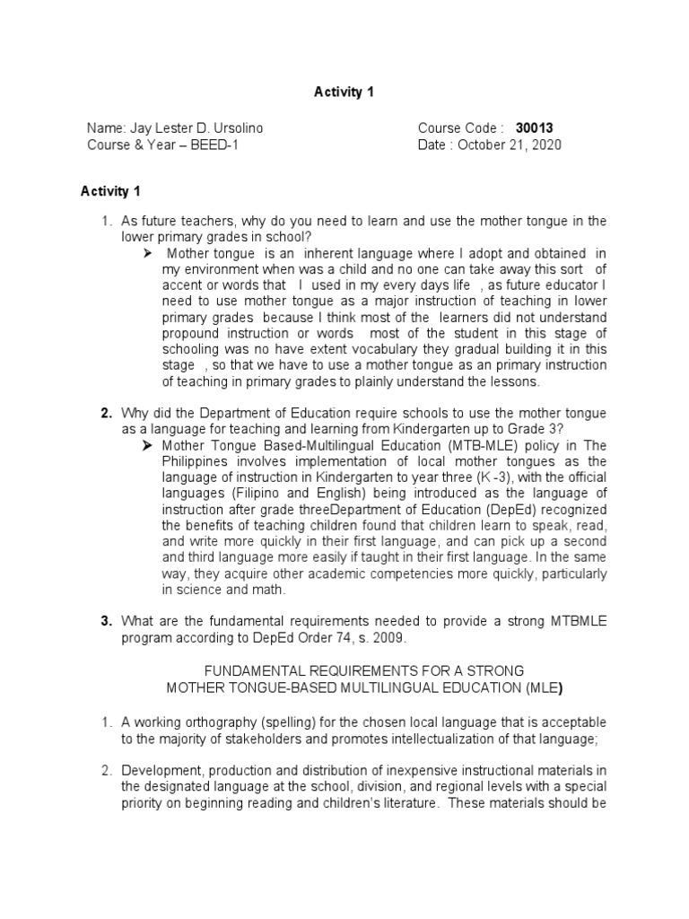 Jay Lester | PDF | First Language | Teachers