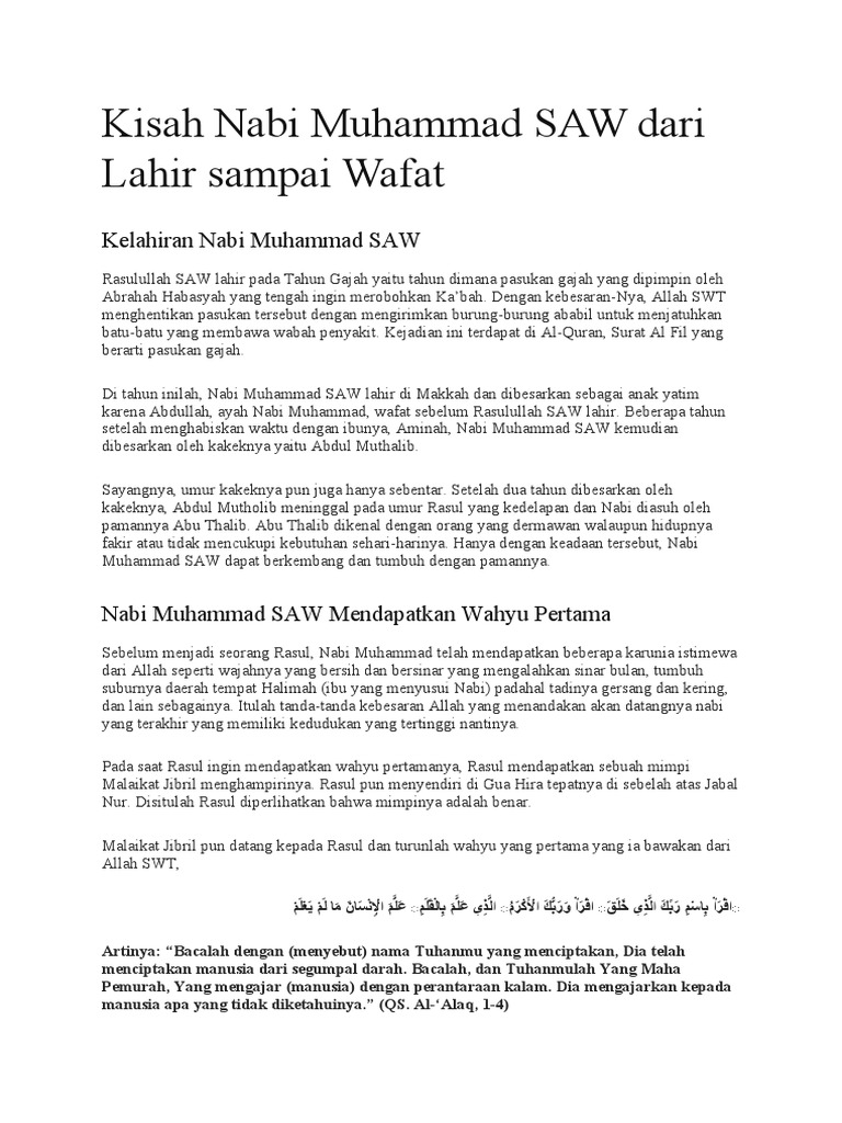 Cerita Nabi Muhammad | PDF