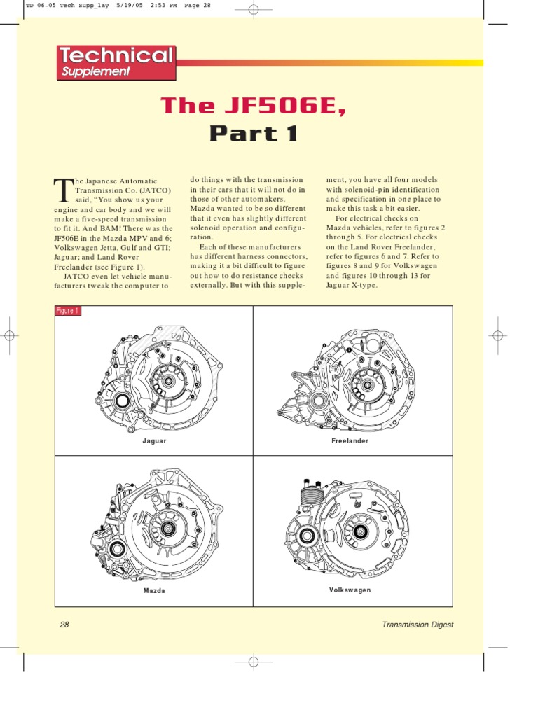 The JF506E,: 28 Transmission Digest | PDF | Automatic Transmission ...